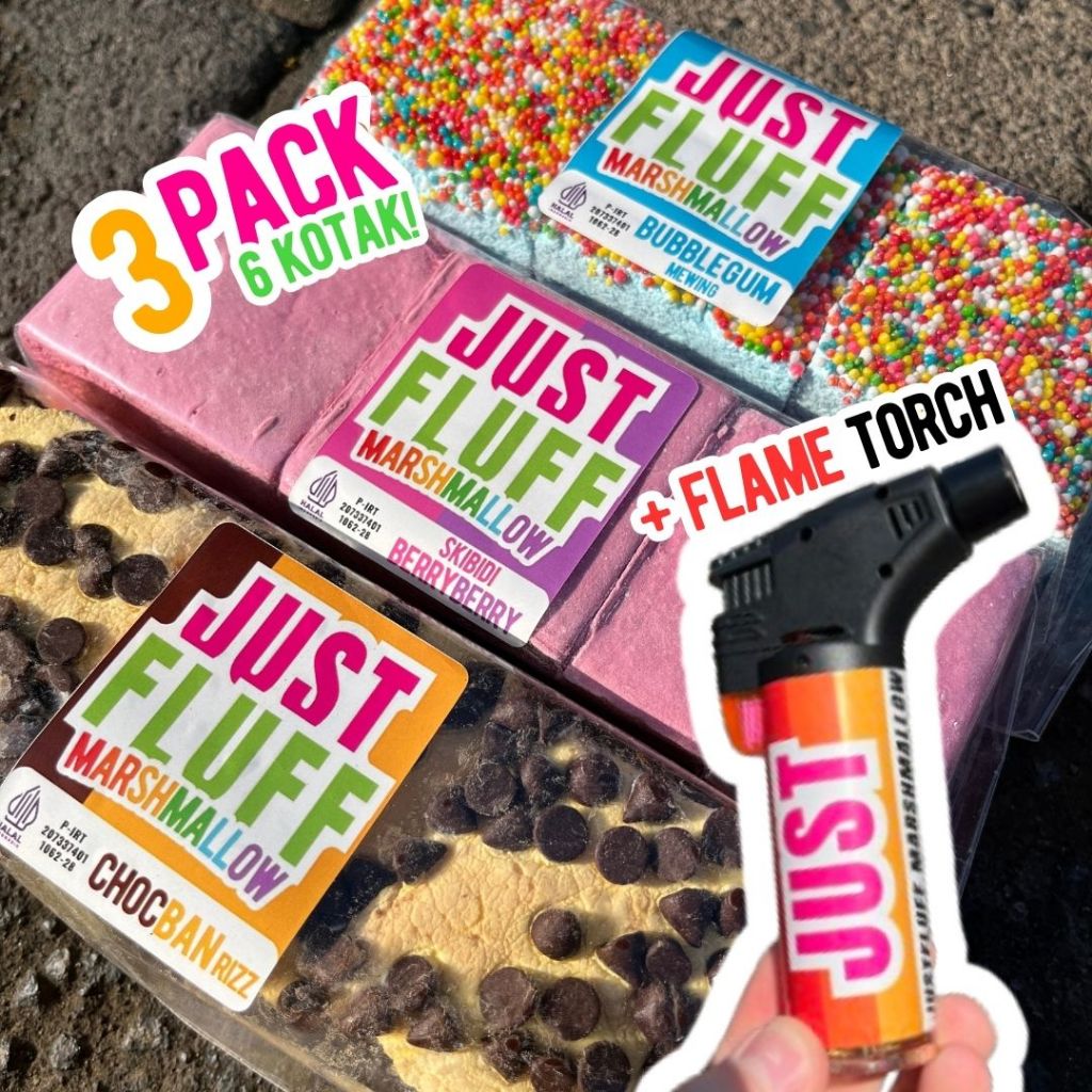 Jual Marshmallow JustFluff + Flame Torch [HALAL] | Shopee Indonesia