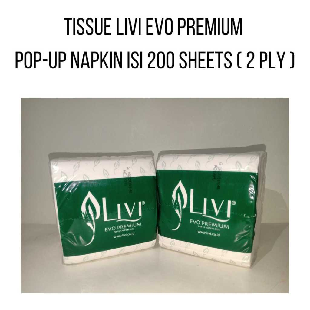 Jual TERMURAH - Tissue LIVI EVO PREMIUM POP UP NAPKIN 200s ( 2Ply ...