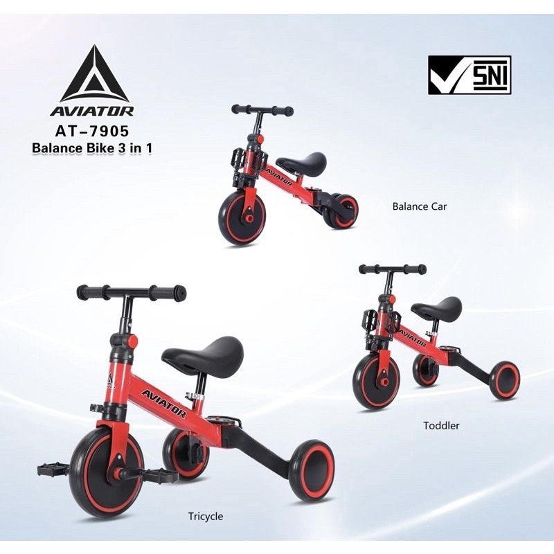 Jual Sepeda Roda Tiga Balance Bike Aviator At 7905 | Shopee Indonesia