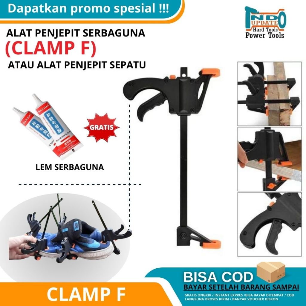 Jual Klem Jepit Kayu F Clamp Quick Release Clamp Penjepit Catok Klem F ...