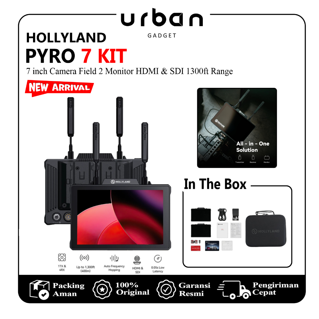 Jual Hollyland Pyro 7 KIT Wireless Video Transmitter & Receiver & 7 ...