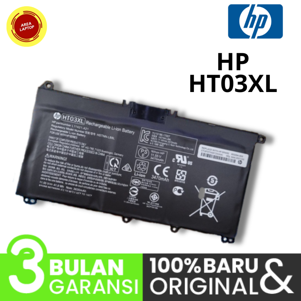 Jual Baterai HP 14-CE0014TU 14-CE0000 14S-CF0044TX HT03XL 15-CS HT03 ...