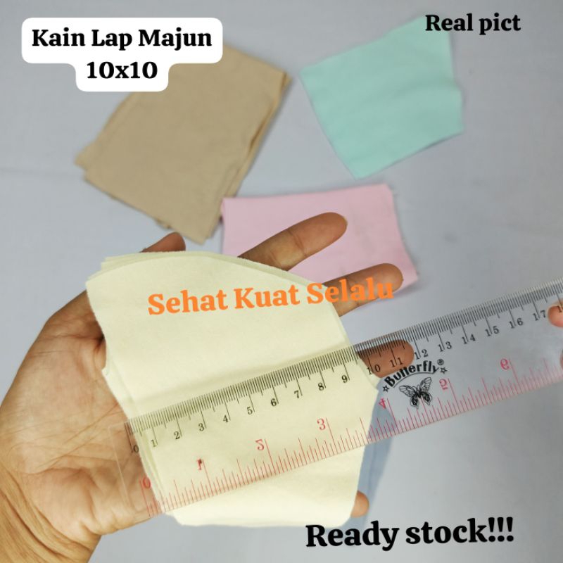 Jual KAIN LAP MAJUN PERCA KATUN Warna Ossy/Muda Isi 1kg ukuran 10x10 cm ...