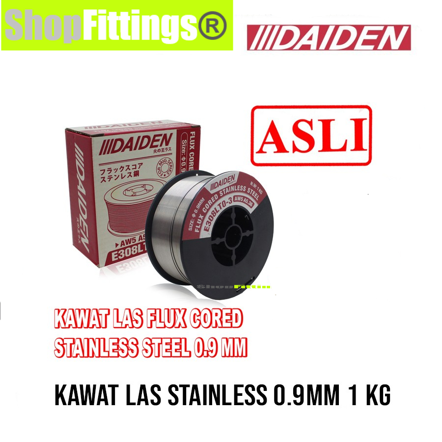 Jual Kawat Las MIG Stainless Gasless Flux Cored Wire E71T - GS 0.8 mm X 1KG | Shopee Indonesia