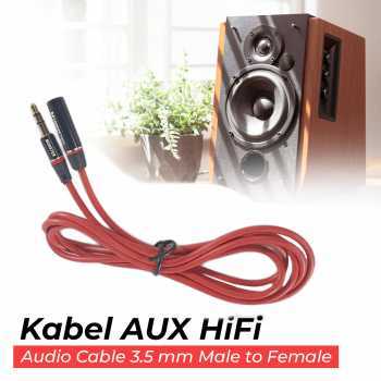 Jual OVERFLY KABEL AUX HIFI AUDIO CABLE 3.5MM MALE TO FEMALE - AV118 ...