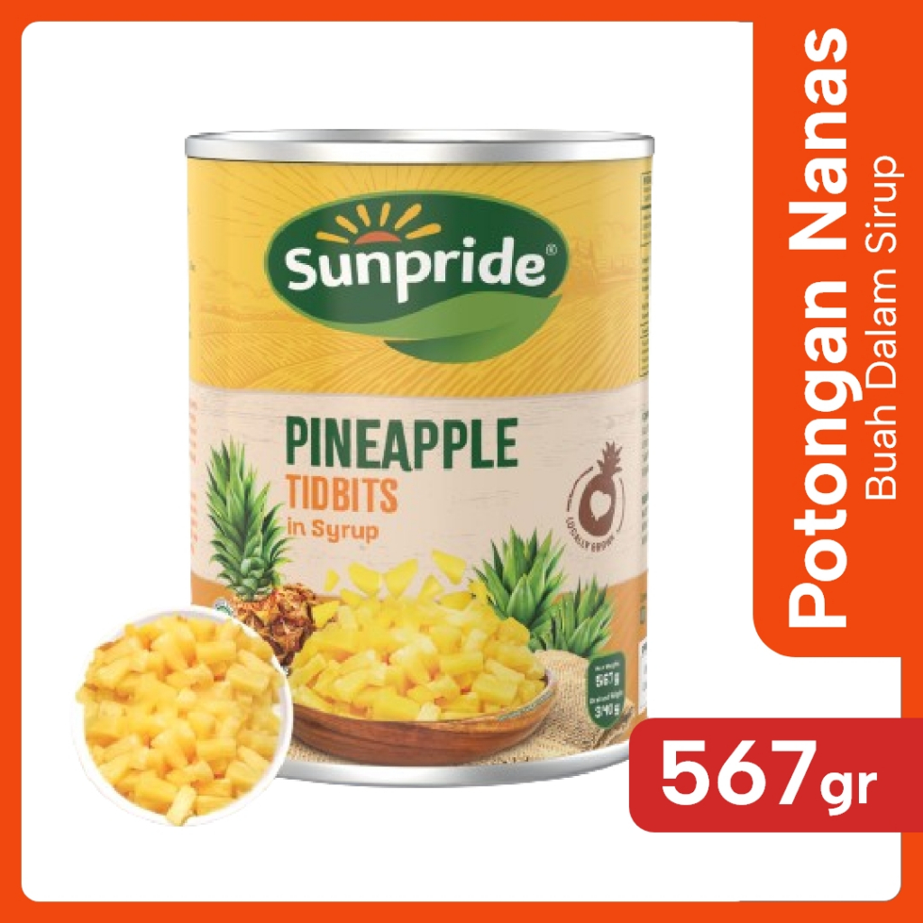 Jual Sunpride Potongan Nanas Tidbits Dalam Sirup / Pineapple Tidbits In ...
