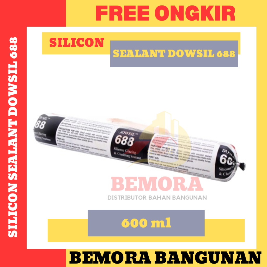 Jual Lem Kaca / silicon Dowsil 688, 600ml Weatherseal Sealant | Shopee Indonesia