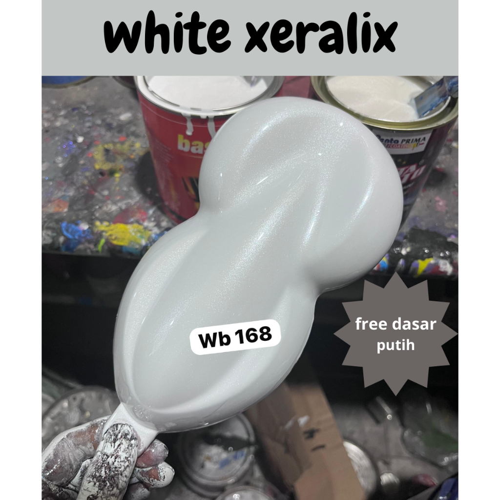 Jual cat putih metalik/white pearl/putih xeralic 200ml free dasar putih ...