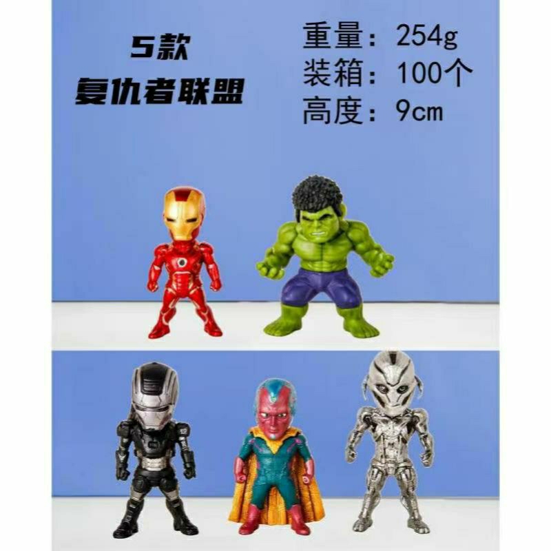 Jual Action Figure Avengers Ironman Hulk Vision Ultron Chibi | Shopee ...