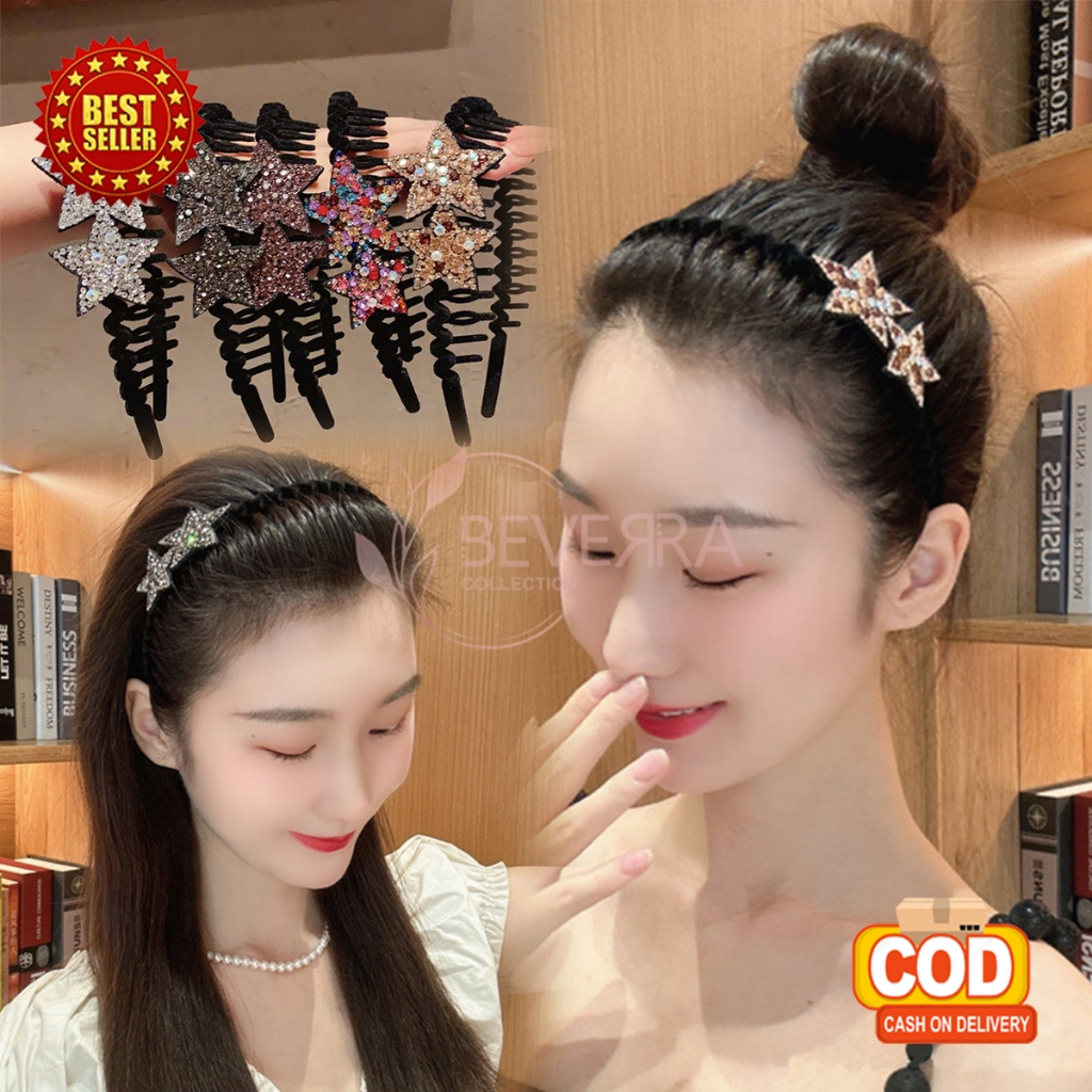 Jual Bando Korea Wanita Sirkam Gelombang Zigzag Model Bintang Manik ...