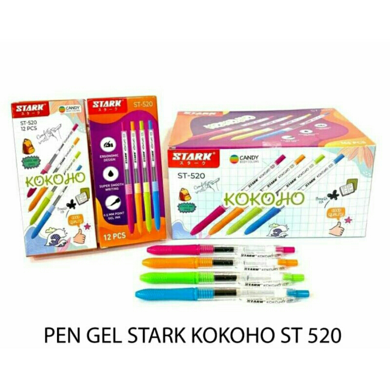 Jual 1 Pak Pulpen Kokoho Stark / Pen Kokoho Stark ST520 | Shopee Indonesia