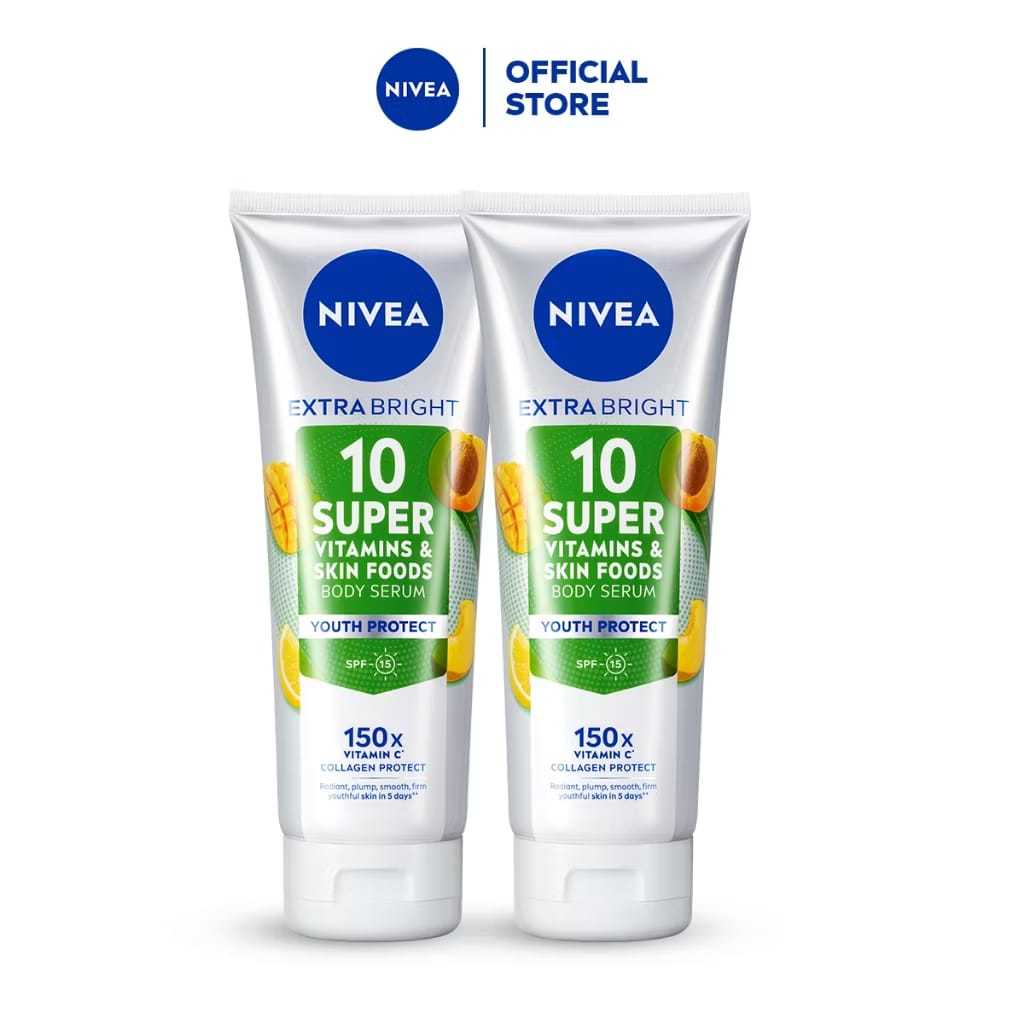 Jual NIVEA Body Serum Extra Bright 10 Super Vitamins & Skin Foods Youth ...
