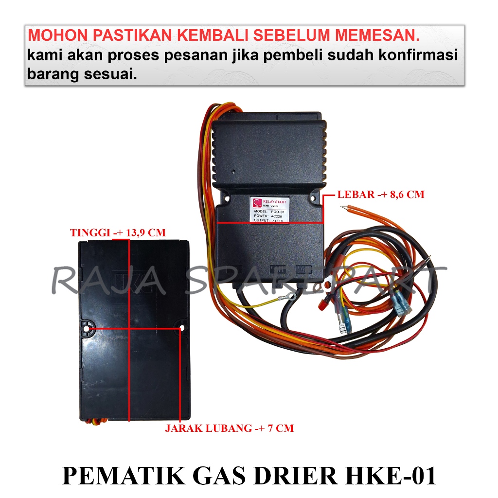 Jual PGD PEMANTIK GAS/PEMATIK GAS MESIN PENGERING/PEMATIK GAS DRIER HKE ...