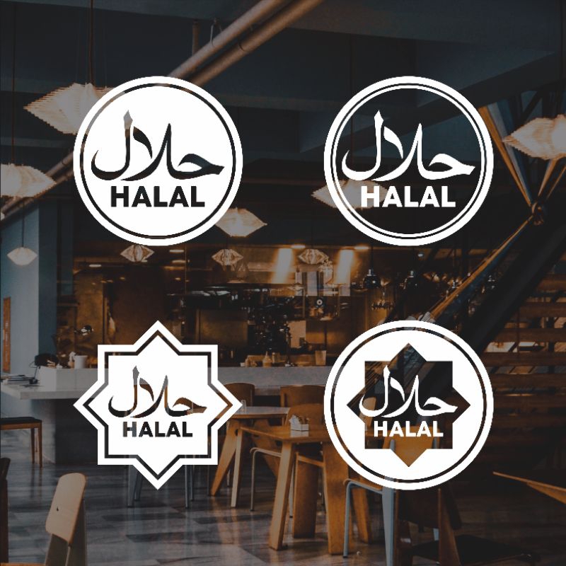 Jual Cutting Sticker Logo Halal Stiker Kaca Cafe Resto Stiker Dinding ...