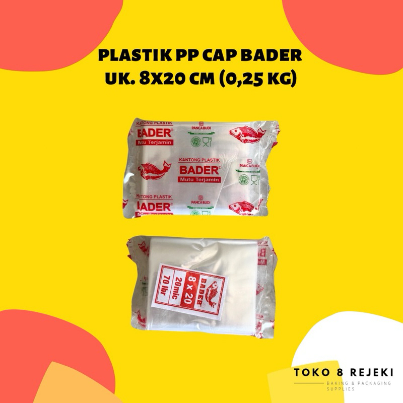 Jual PLASTIK PP BENING CAP BADER UKURAN 8x20x02 | Shopee Indonesia