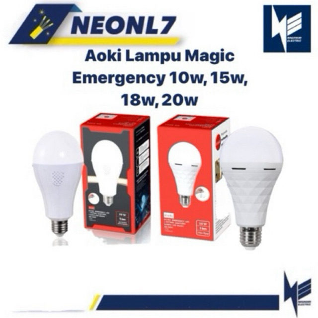 Jual AOKI LAMPU MAGIC EMERGENCY BULB LED 10W 15W 18W 20W | Shopee Indonesia