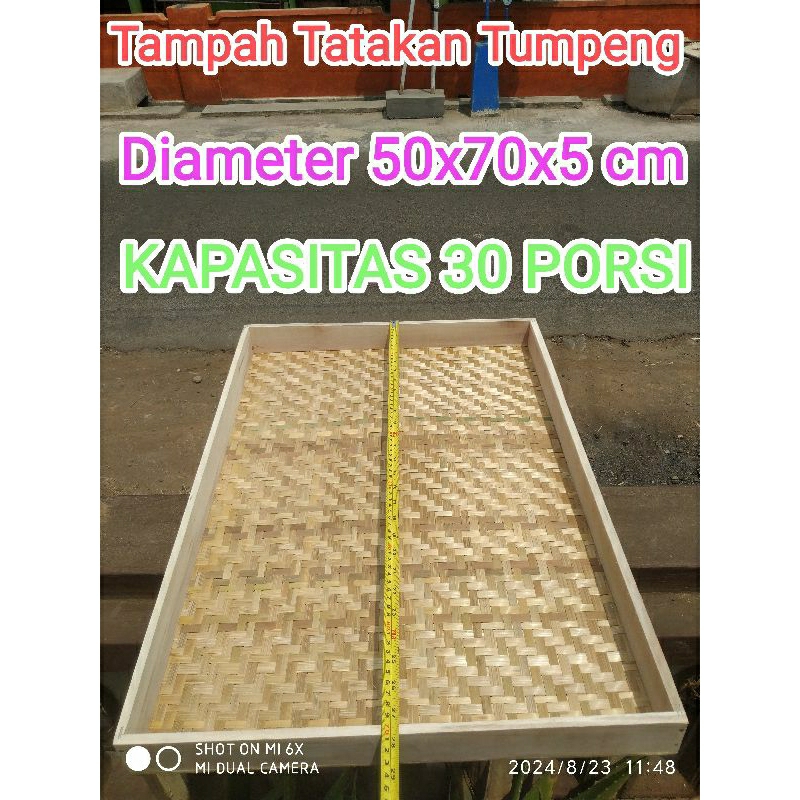 Jual Tampah tumpeng/tampah bambu/tampah kotak 50x70x5 cm | Shopee Indonesia