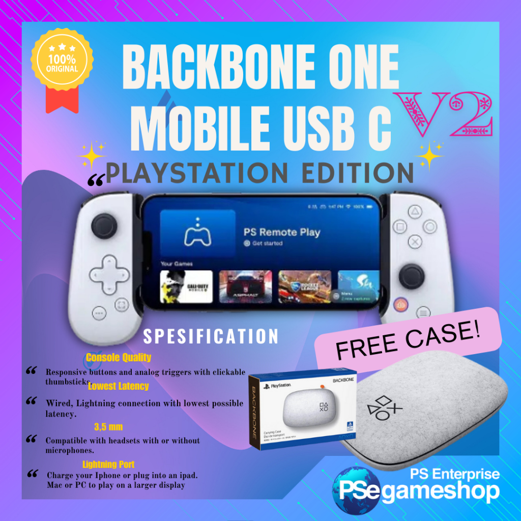 Jual Backbone One Mobile Gaming Controller 2and Gen for iPhone / Backbone V2 Controller Joystick ...