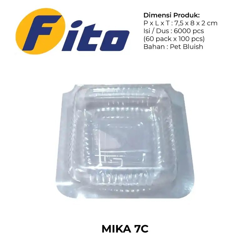 Jual Box mika plastik isi 100pcs / Box mika plastik bening kue, makanan ...