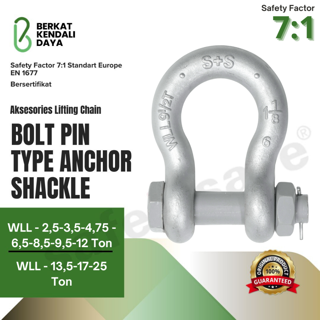 Jual Bolt Pin Type Anchor Shackle / Bow Shackle Omega - Segel Bolt Type ...