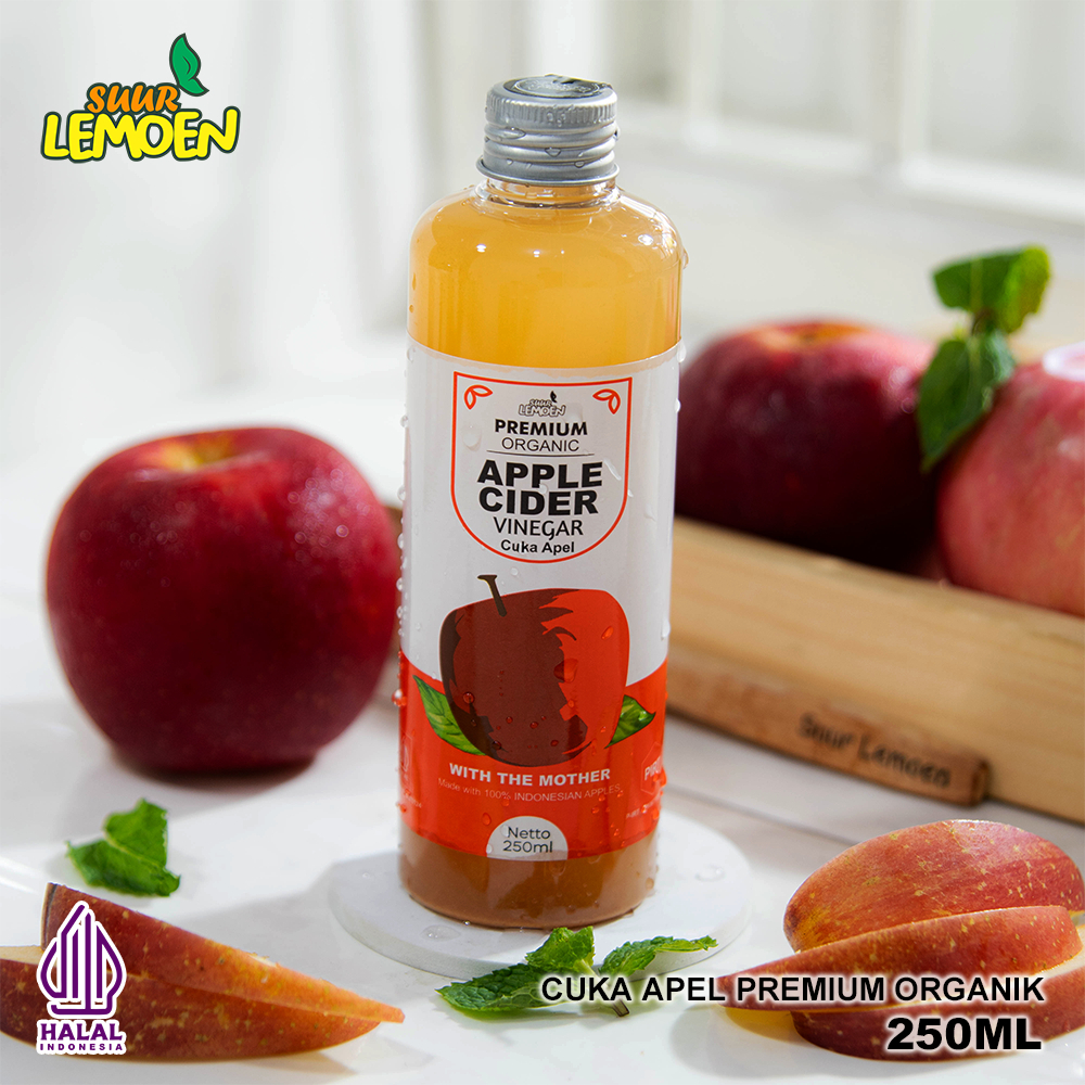 Jual CUKA APEL Apple Cider Vinegar 250 ml - 500 ml Premium Organik With ...