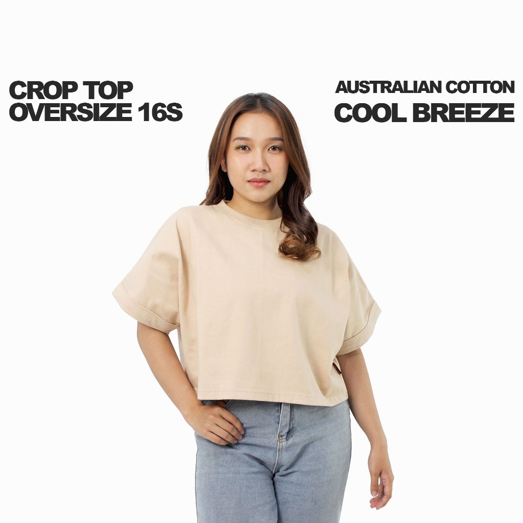Jual SimplySupply Kaos Polos Cewe Oversize Crop Top 16s T-Shirt ...