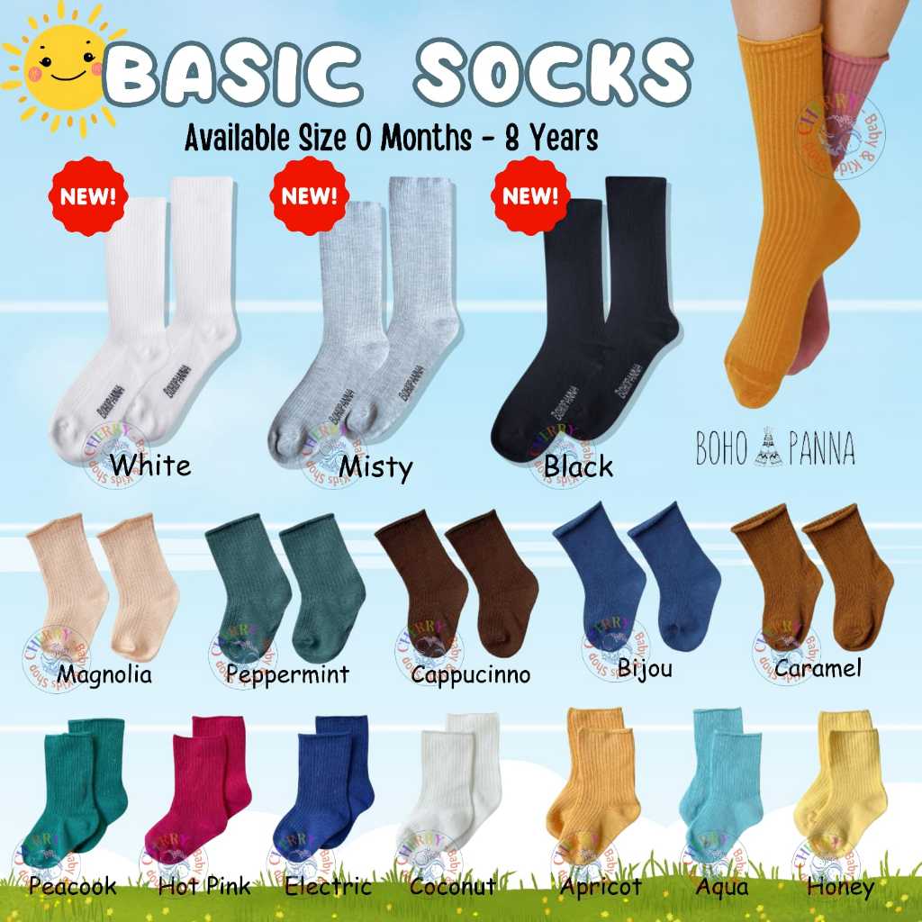 Jual Bohopanna Basic Socks 0-7 Tahun Kaos Kaki Bayi Anak Boho Baby CBKS | Shopee Indonesia
