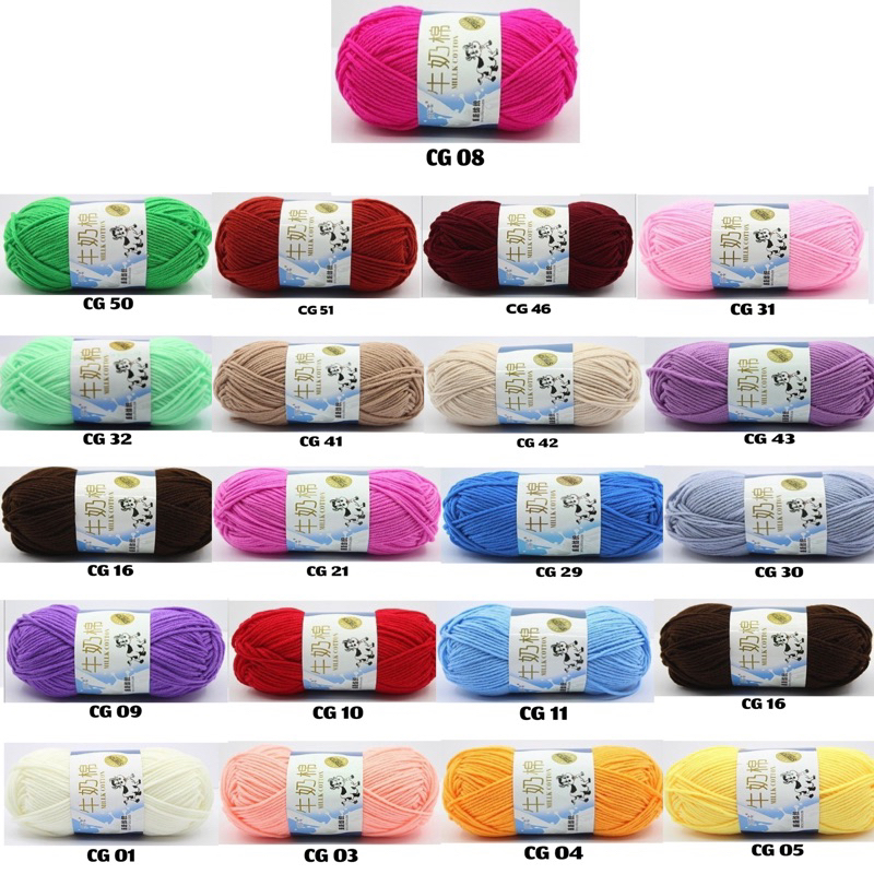 Jual GEBRINA BENANG RAJUT KATUN SUSU IMPOR 5 PLY / BIG PLY MILK COTTON ...