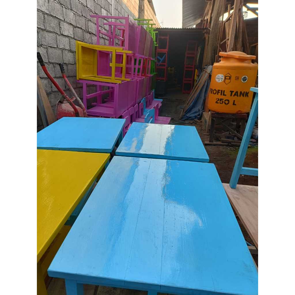 Jual Meja Belajar Anak TK dan PAUD kayu | Shopee Indonesia