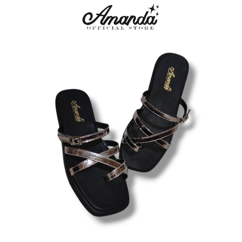 Jual Amanda - SANDAL WANITA PLATFORM BLACK SILVER KEKINIAN | Shopee ...