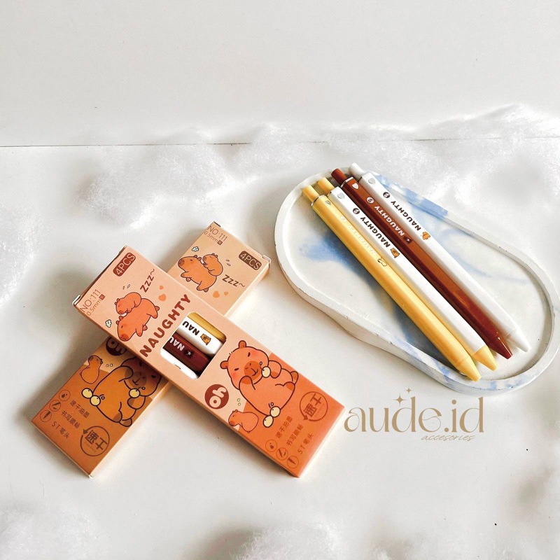 Jual AUDE - Pulpen Capybara 1 Set 4 Pcs | Pulpen Karakter | Pulpen ...