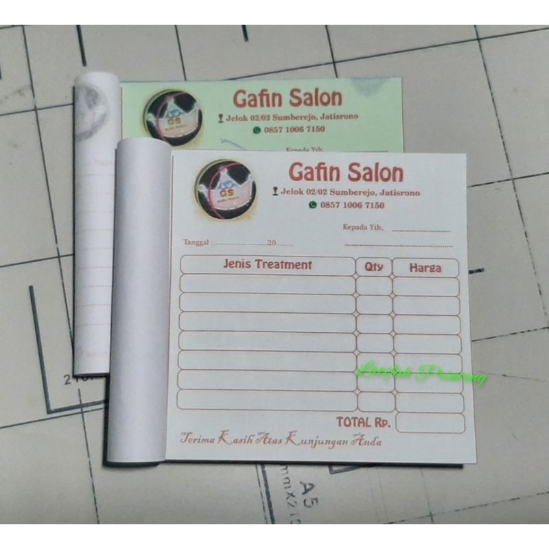 Jual Nota Salon Polos/Nota Custom | Shopee Indonesia