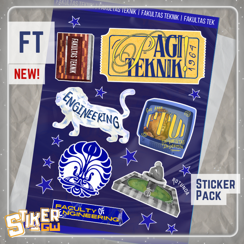 Jual BH01 [NEW] Sticker Pack FT UI - STIKER MAKARA FAKULTAS TEKNIK ...