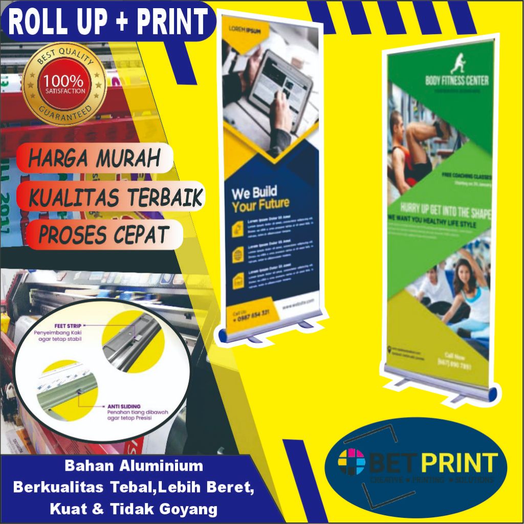 Jual Cetak Roll Up Banner Standar,Murah,Cepat,Berkualitas | Shopee Indonesia