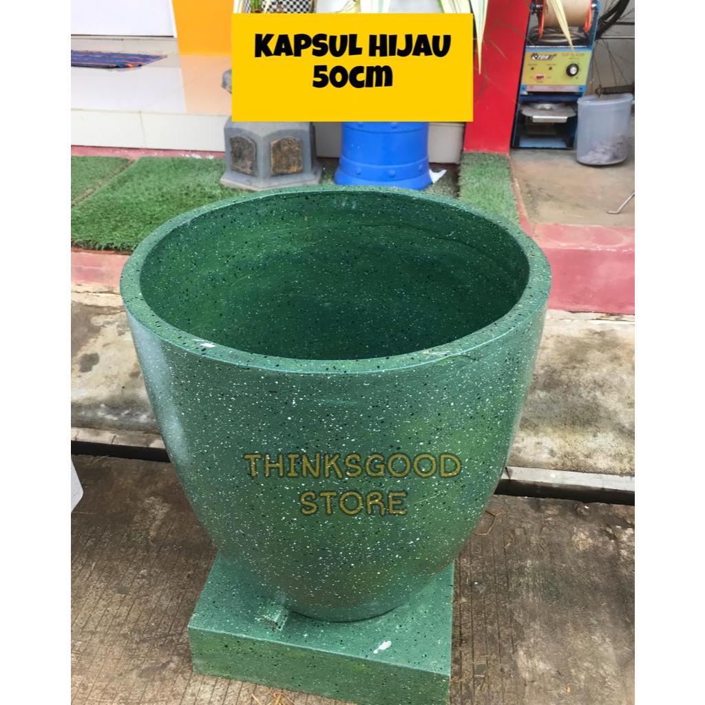 Jual BAK MANDI GENTONG AIR MINIMALIS MODEL TERASO CAPSUL HIJAU TYPE 50 ...