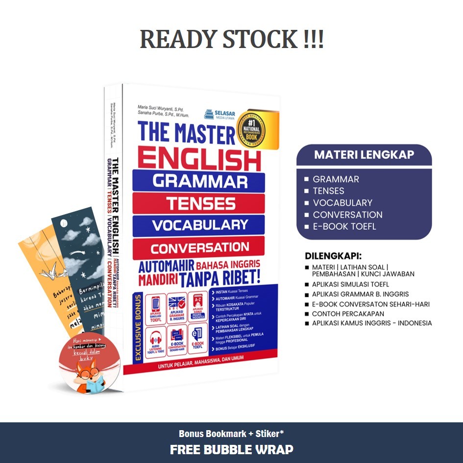 Jual Buku The Master: English (Grammar, Tenses, Vocabulary ...