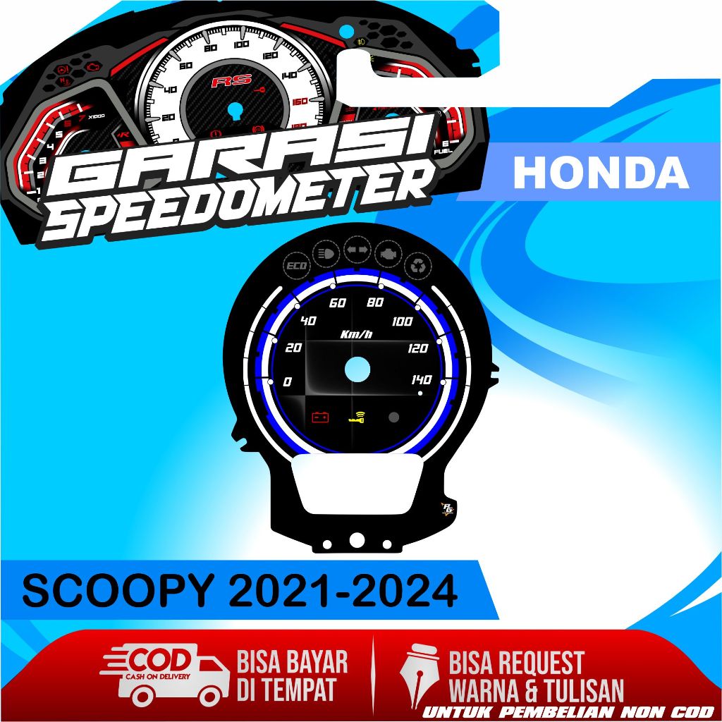 Jual SPEEDOMETER CUSTOM SCOOPY 2021-2024 PANEL SPIDOMETER SCOOPY 2021 ...