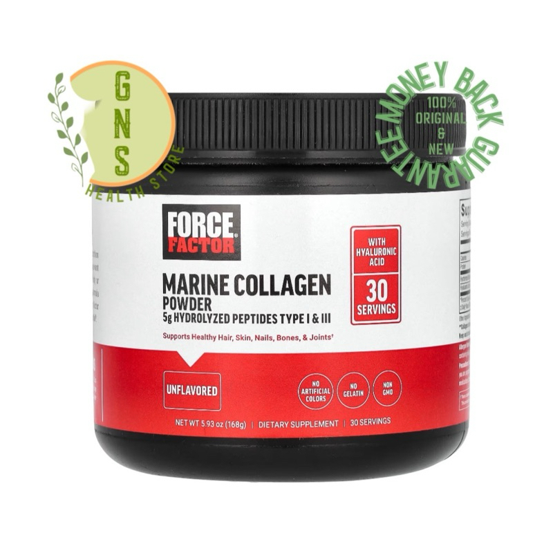 Jual Force Factor Marine Collagen Peptides Powder with Hyaluronic Acid ...