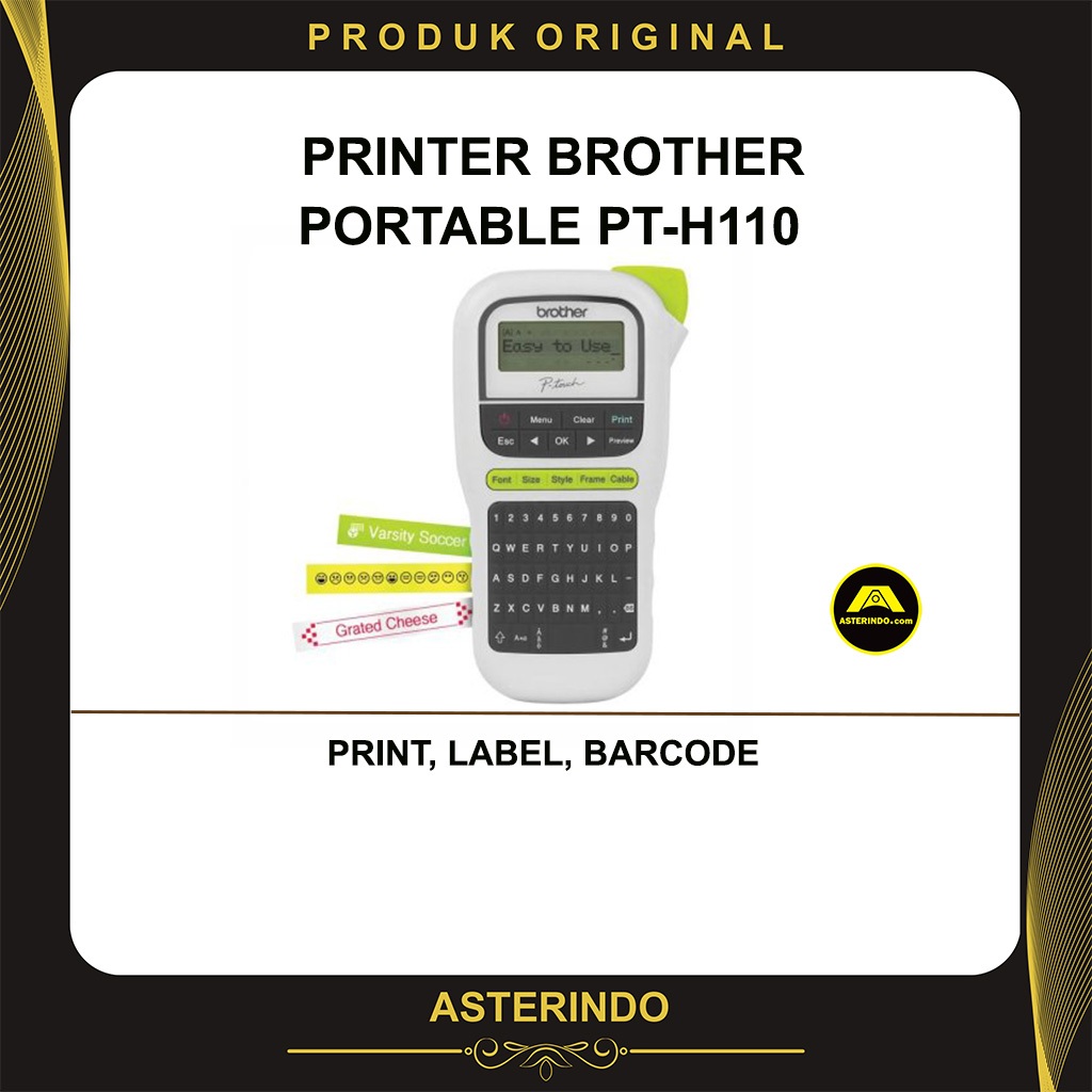 Jual Printer Brother Portable Label Barcode Ptouch PT-H110 Print PT ...