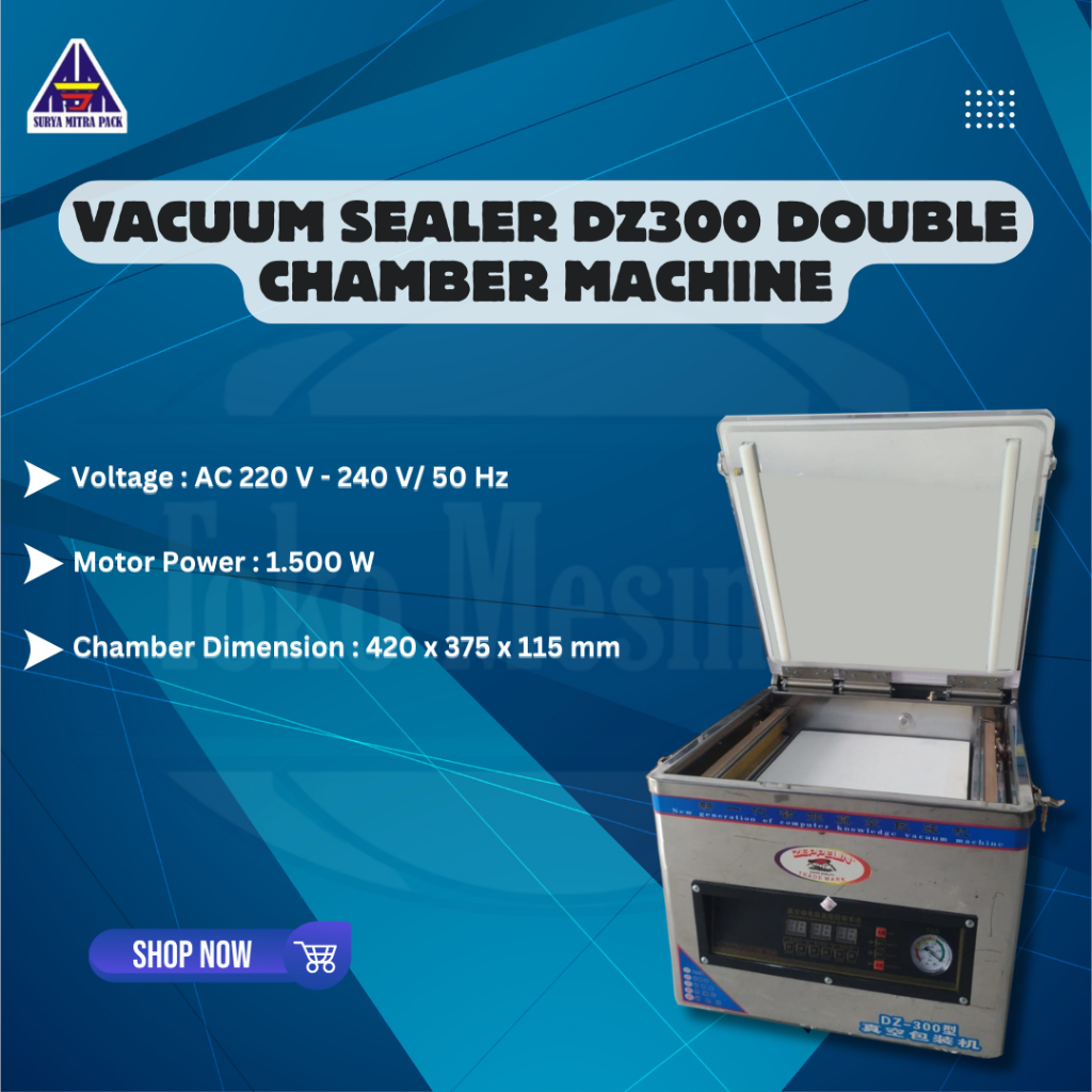Jual Vacuum Sealer DZ300 Double Chamber Machine Mesin Pengemasan ...