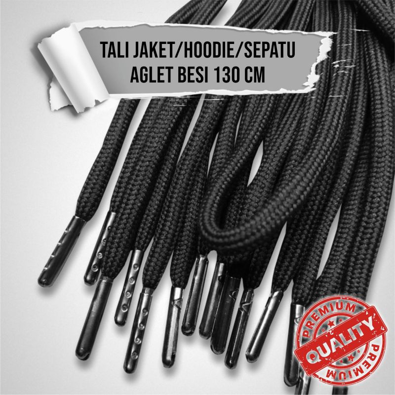 Jual TALI JAKET HOODIE JOGGER PANJANG 130CM DIAMETER 5MM AGLET BESI DAN ...