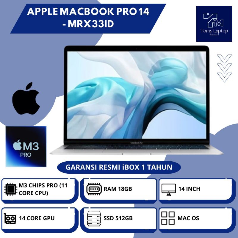 Jual LAPTOP BARU APPLE MACBOOK PRO/ M3 CHIP PRO 11 CORE/ RAM 18GB/ SSD ...