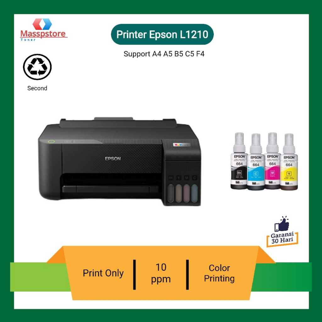Jual Printer Epson Eco Tank L1210 ink tank printer only print | Shopee ...