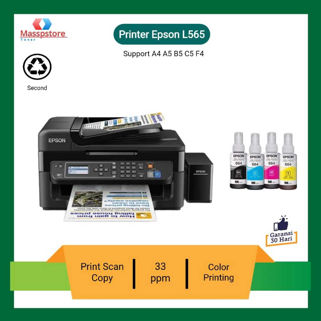 Jual Printer Epson L565 Al in one Print Scan copy Adf werles | Shopee ...