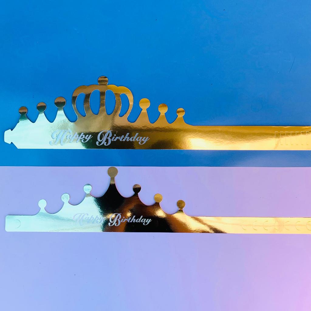 Jual Mahkota crown king party ulang tahun kertas premium tulisan happy ...