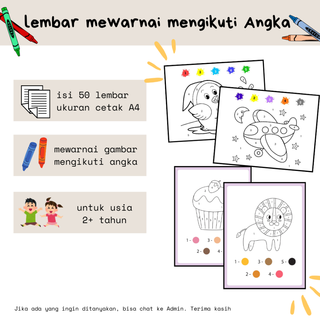 Jual Lembar kerja Anak 2 tahun mewarnai, tracing garis dan bentuk ...