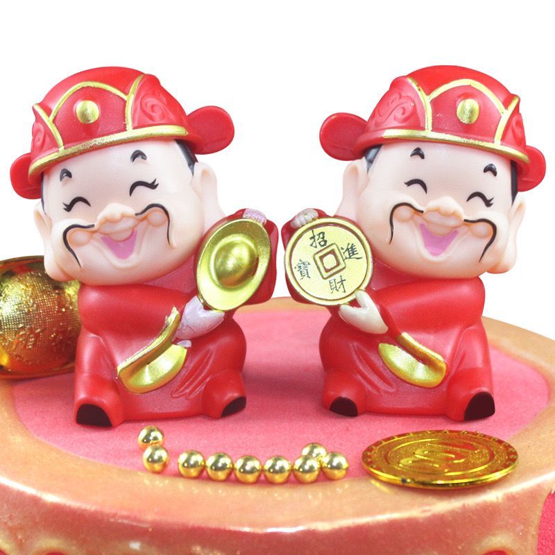 Jual Topper Cake Chai Shen Ye / Dewa Rezeki, Gentong Uang utk Dekorasi ...