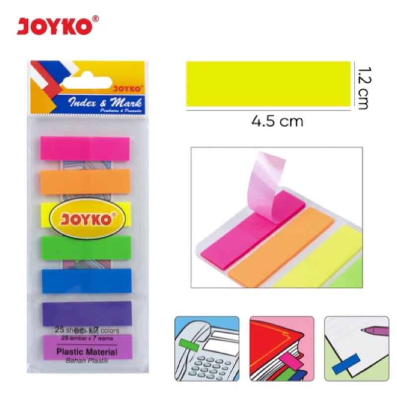 Jual Index & Mark pembatas kertas JOYKO IM-30 25lembar x 7warna harga ...