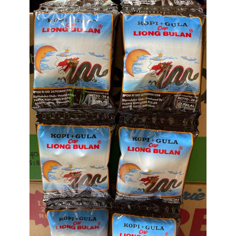 Jual KOPI LIONG CAP BULAN KOPI + GULA RENCENG ( ISI 10 SACHET ...
