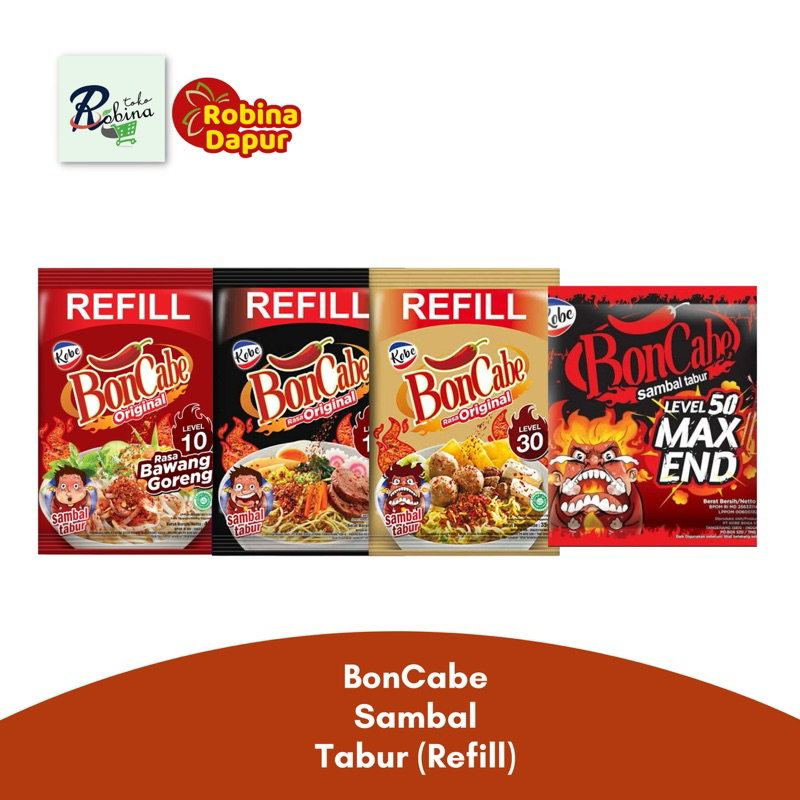 Jual Bon Cabe Sambal Tabur level 10 15 30 50 Original | Shopee Indonesia